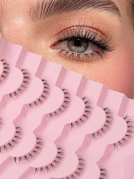 Amazon.com: Lashes Natural Bottom Lashes 9mm Lower Strip Lashes ...