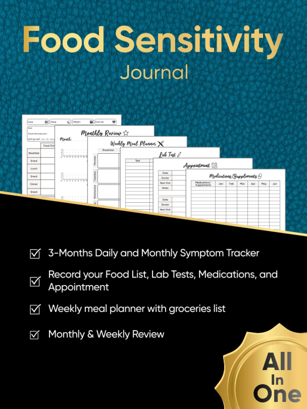 Food Sensitivity Journal: 3-Month Food Diary and Symptom Tracker, Low ...