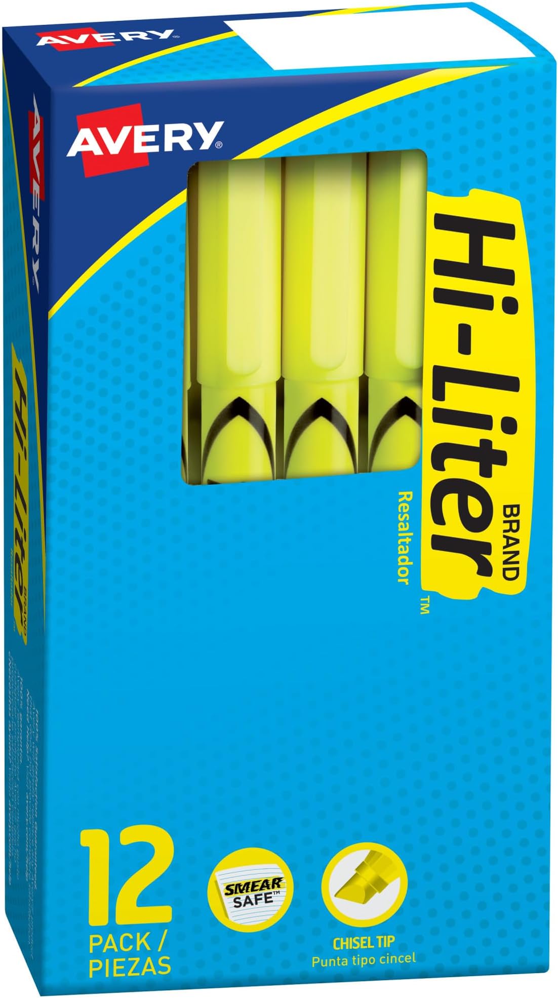 Amazon.com : AVERY Hi-Liter Pen-Style Highlighters, Smear Safe Ink ...