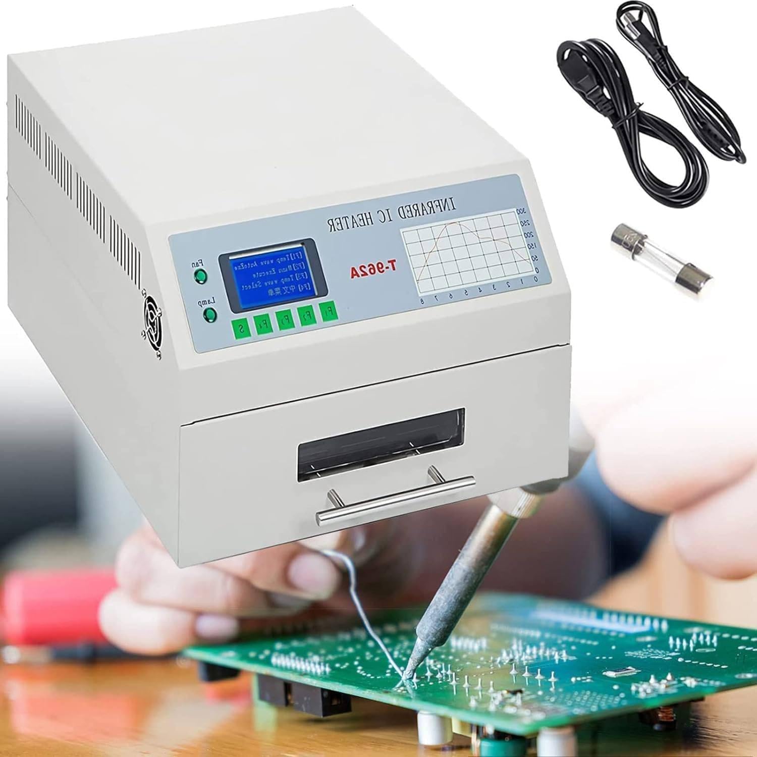 Amazon.com : WHYYDSS Mini Reflow Soldering Station, 800w T962/1500w ...