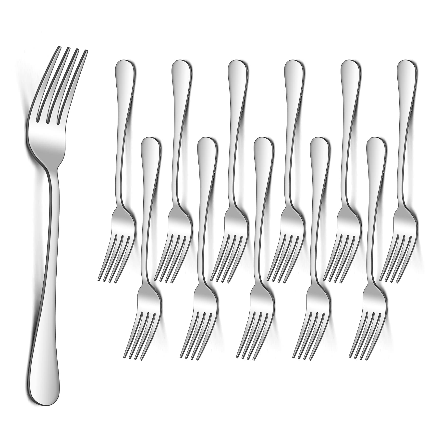 HaWare Fork Set of 12, Stainless Steel Forks, Large Dinner Forks for ...