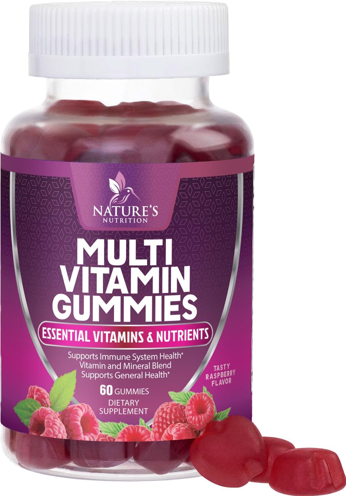 Amazon.com: Multivitamin Gummy Vitamins, Berry Flavored Adult Daily ...