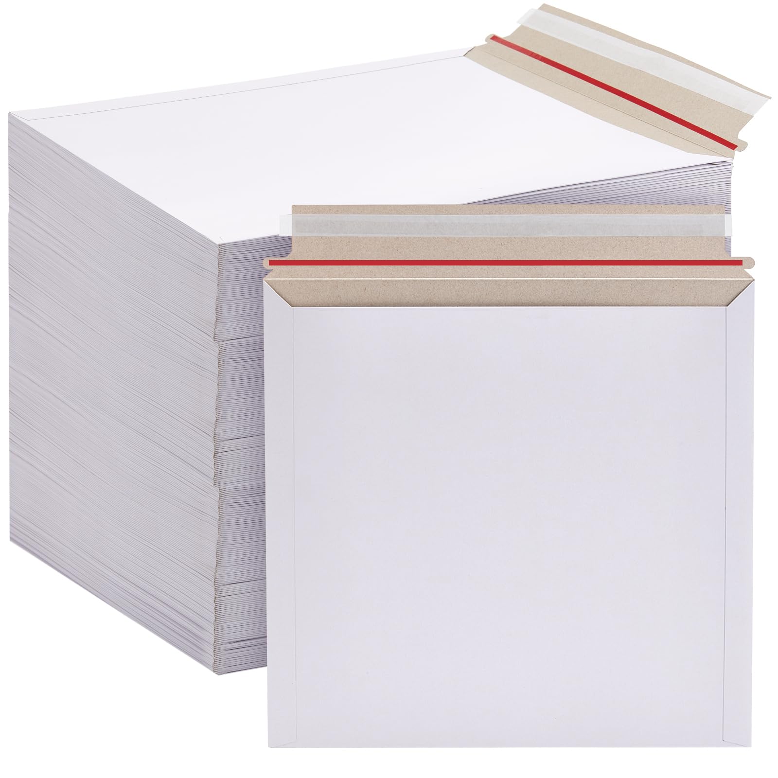 Amazon.com : Affrolling 100 Pcs 12 x 12 Inch Rigid Mailers White ...