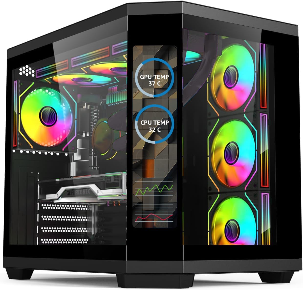 ionz Gaming PC - Desktop Computer, Ryzen 5 5600X, NVIDIA RTX 4060,16GB ...