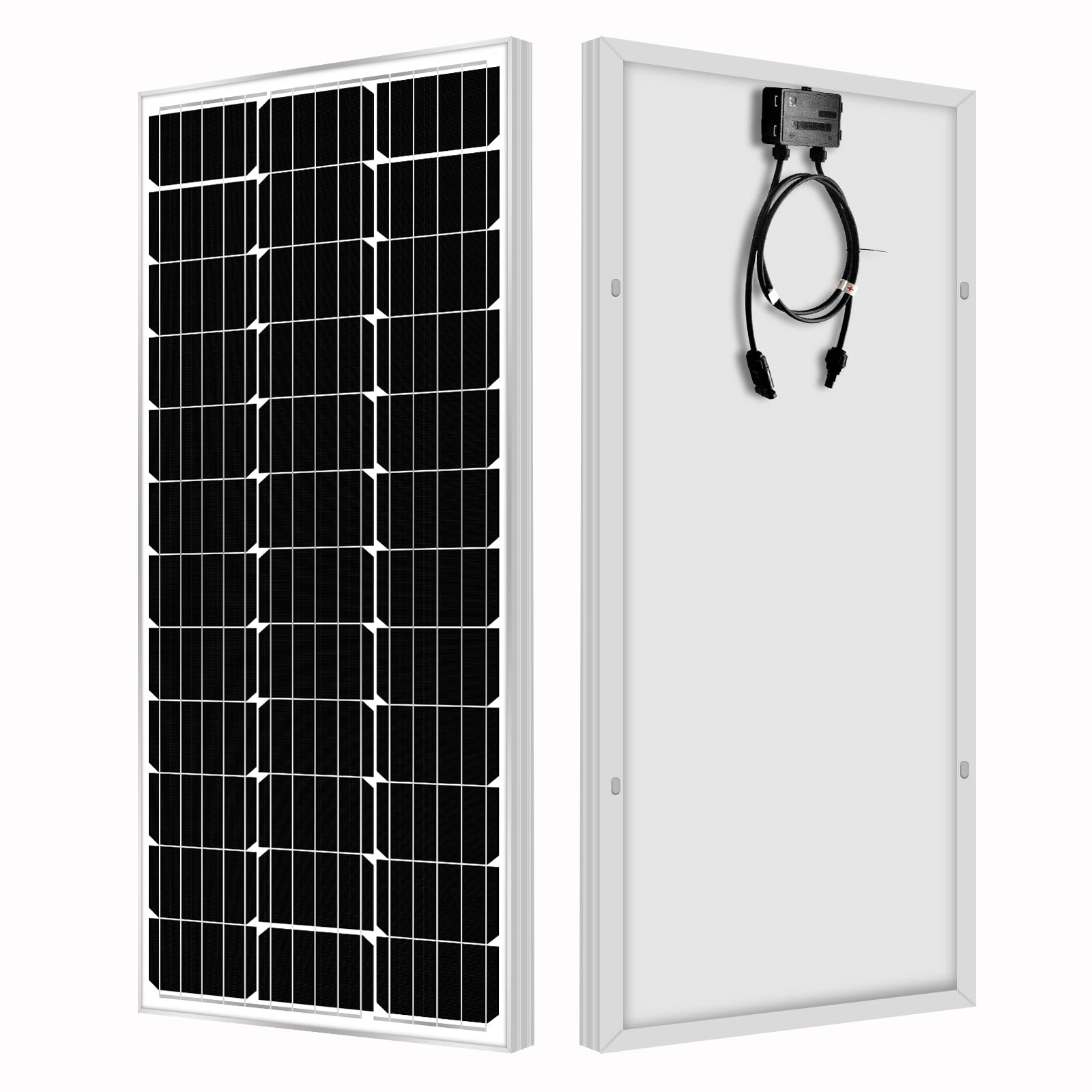 WERCHTAY 100 Watt Solar Panel 12V/24V Monocrystalline, High-Efficiency ...