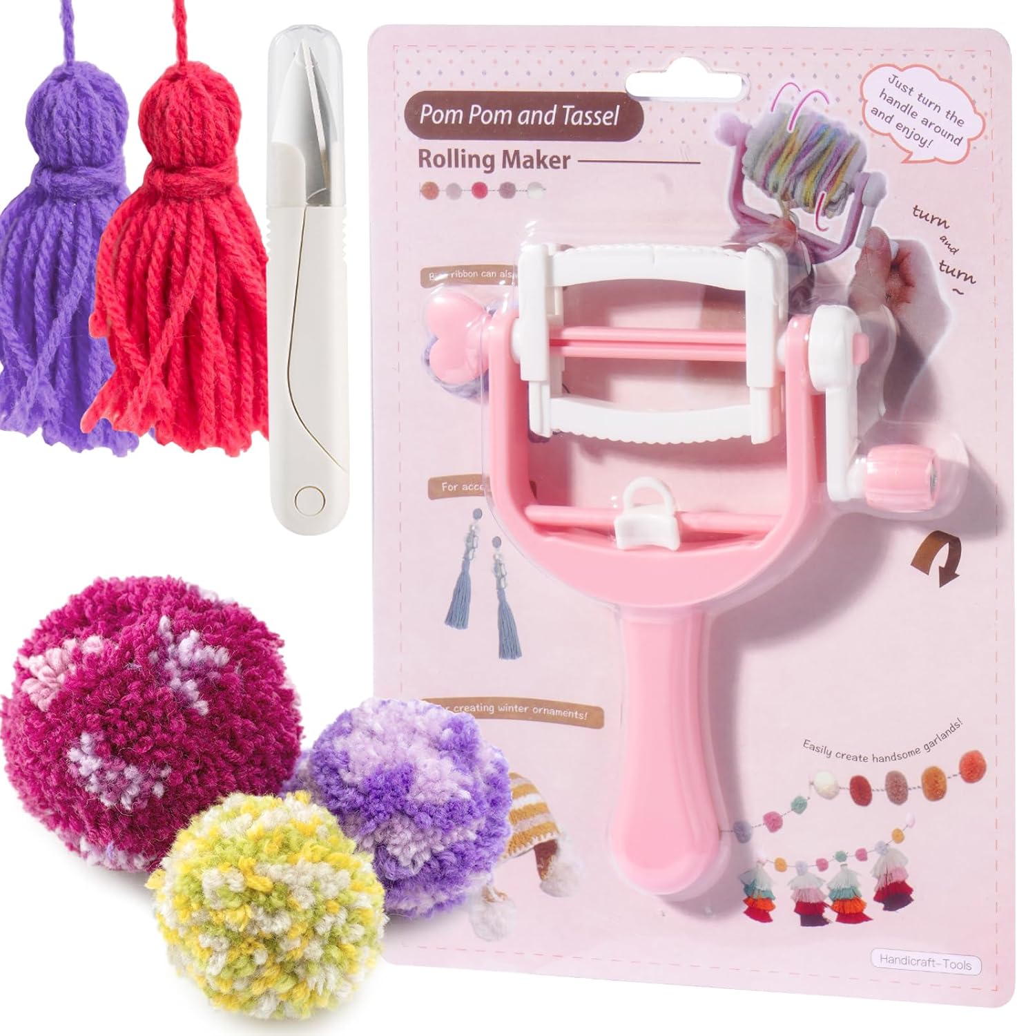 Amazon.com: Pom Pom Maker, Tassel Maker and Pompom Maker Tool Set for ...