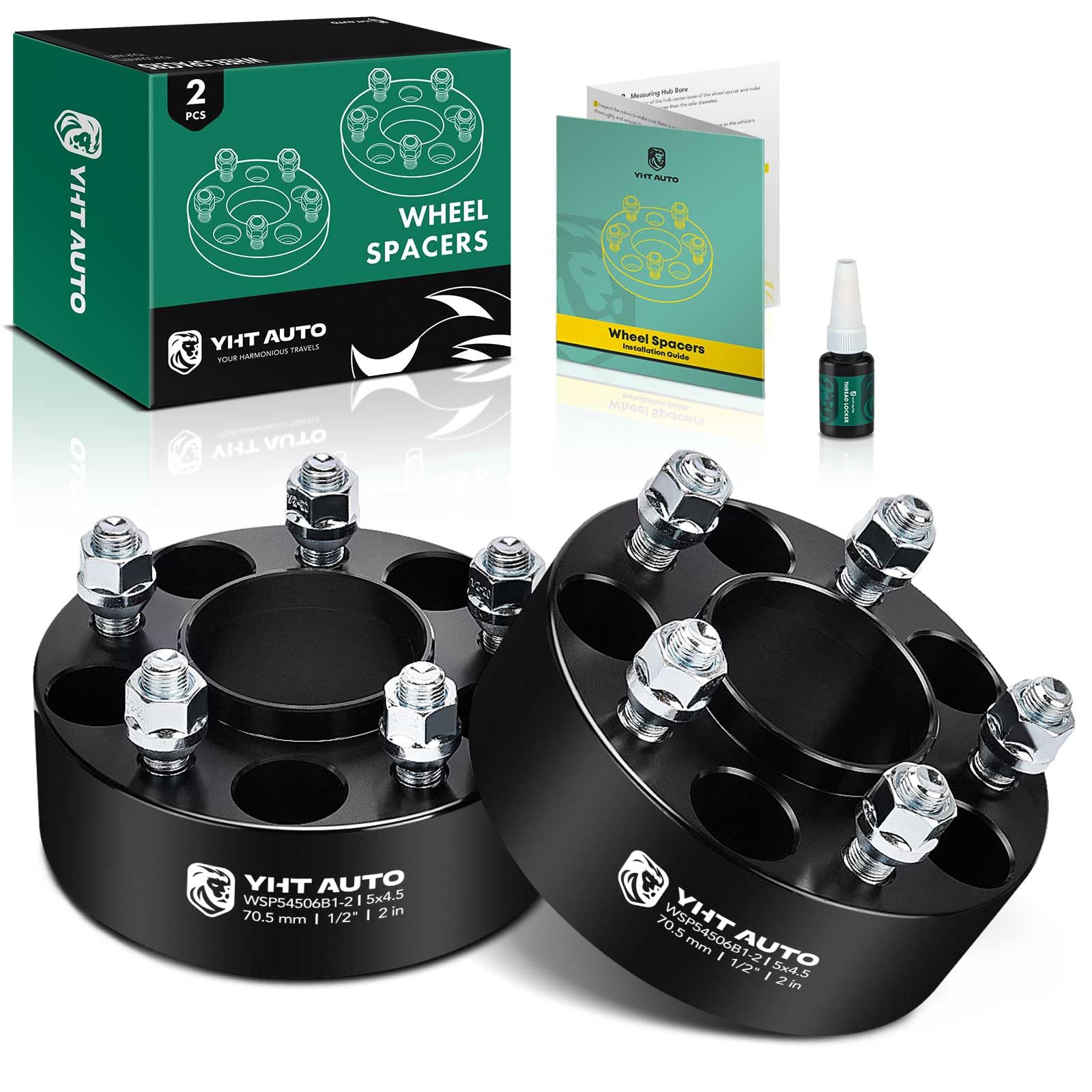 Amazon.com: YHTAUTO 5x4.5 Hub Centric Wheel Spacers 2 Inch Compatible ...