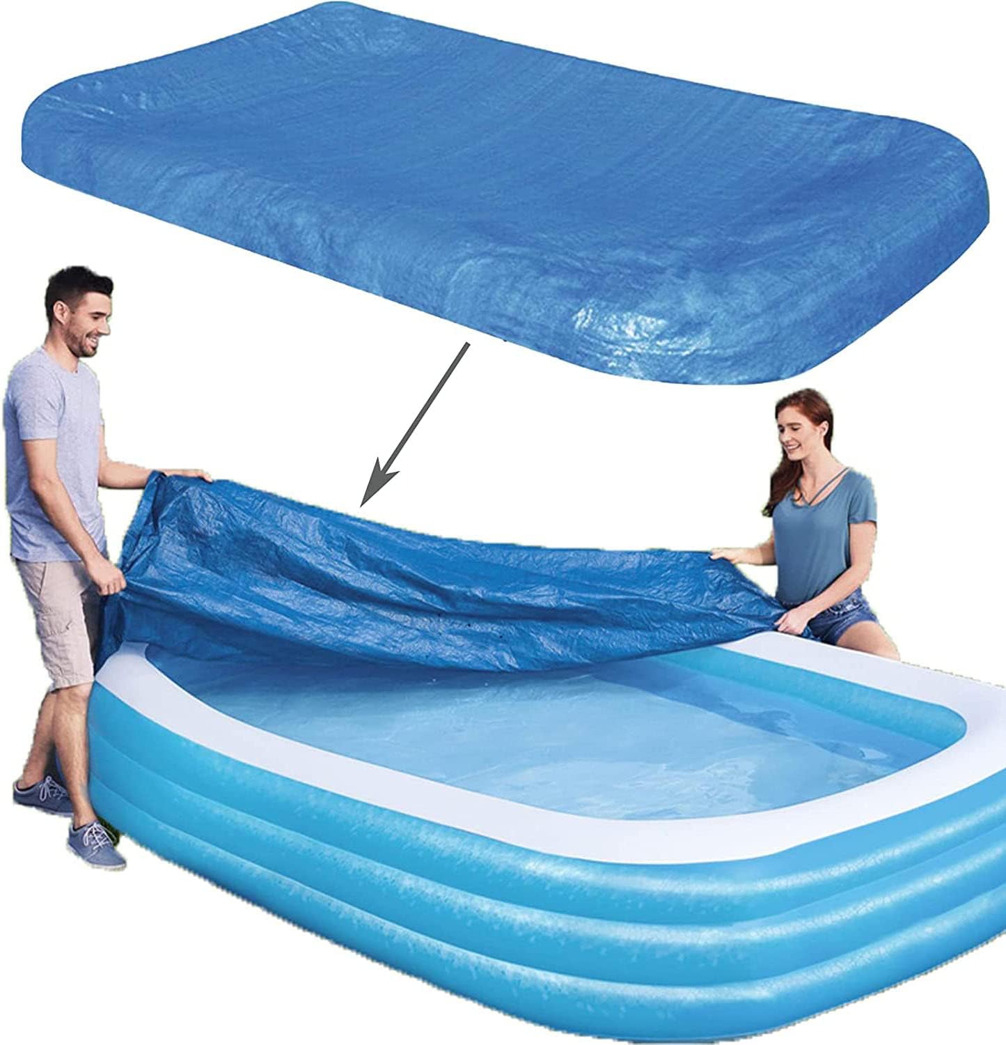 Amazon.com : Rectangle Pool Cover, 120 x 72 in/ 10 x 6 Ft Inflatable ...