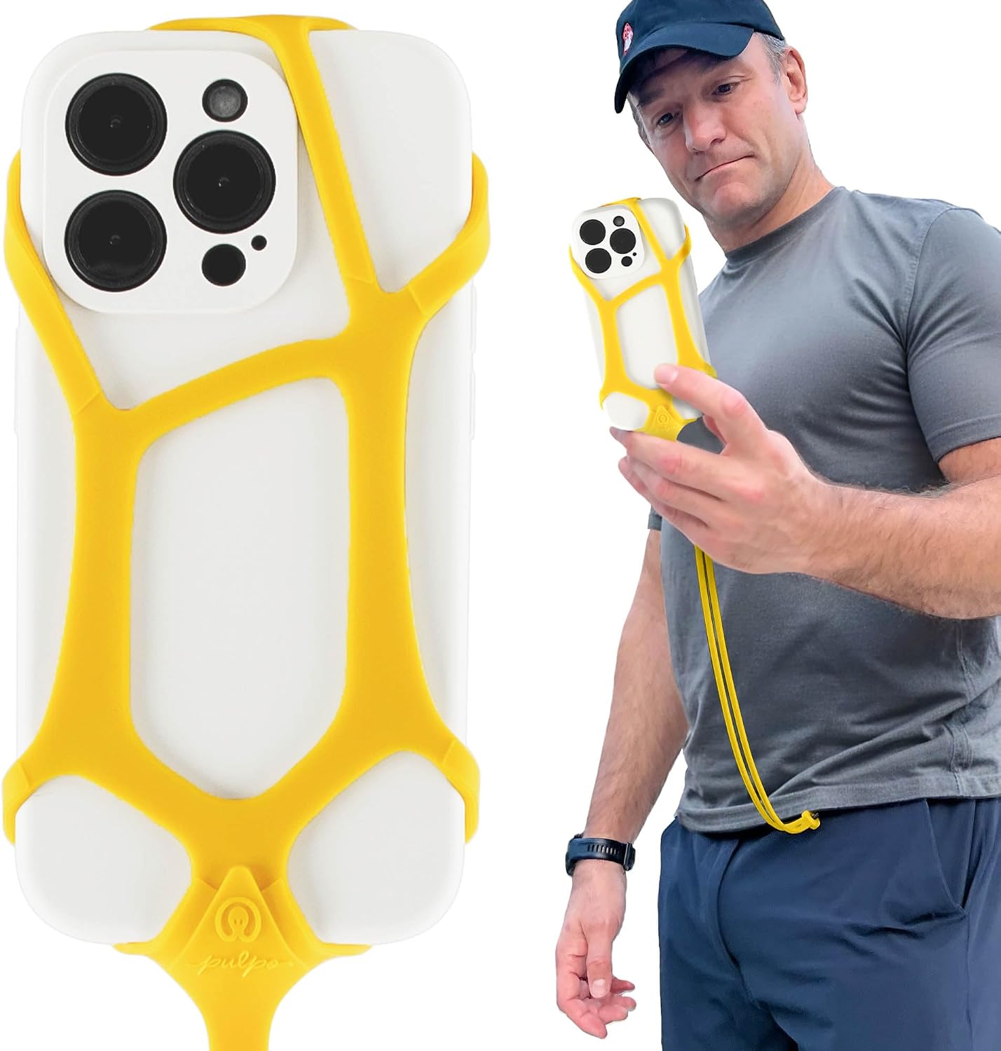 Amazon.com: Pulpo Safety Cell Phone Lanyard Yellow Fits Smartphones 6.1 ...