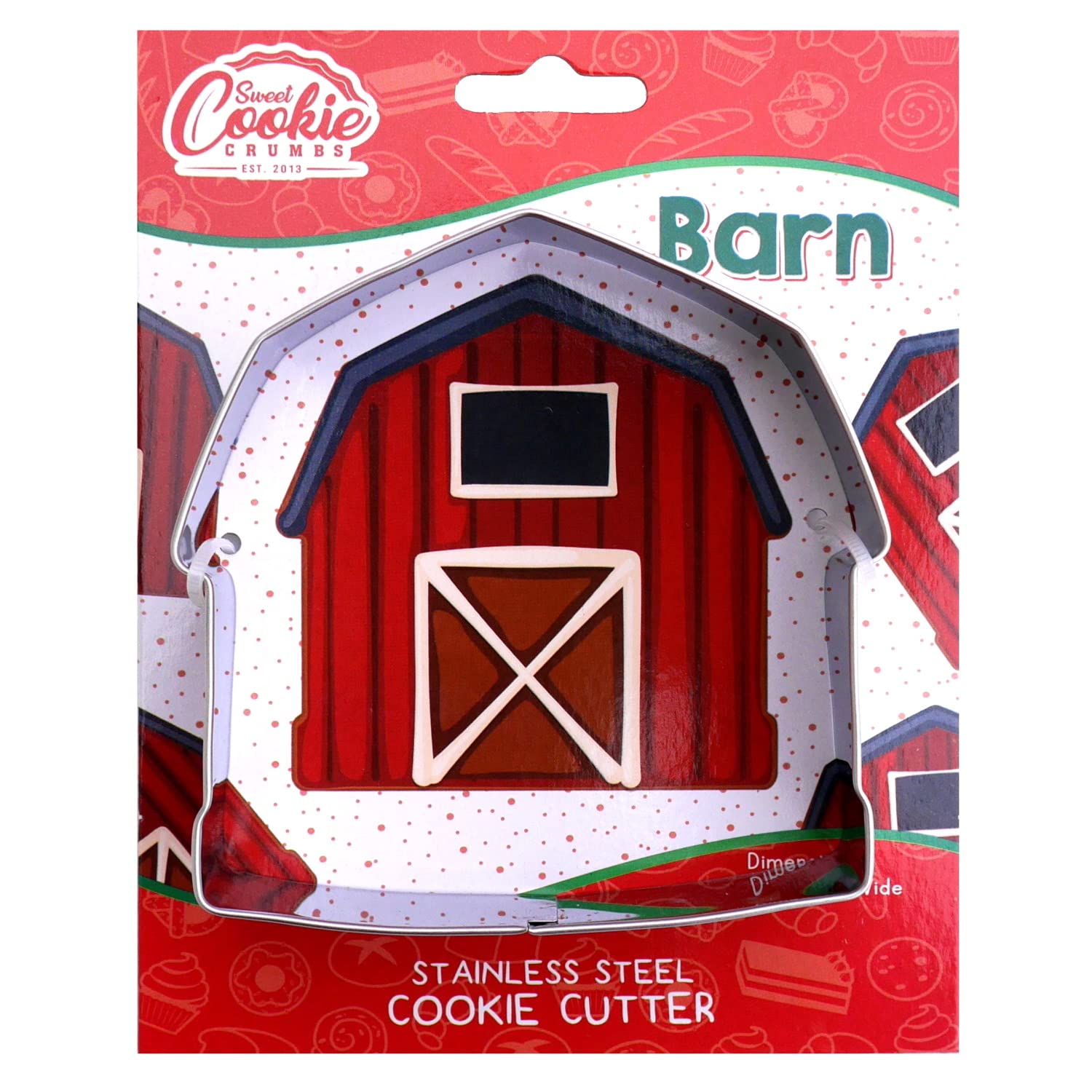 Amazon.com: Barn Cookie Cutter, Premium Food-Grade Stainless Steel ...