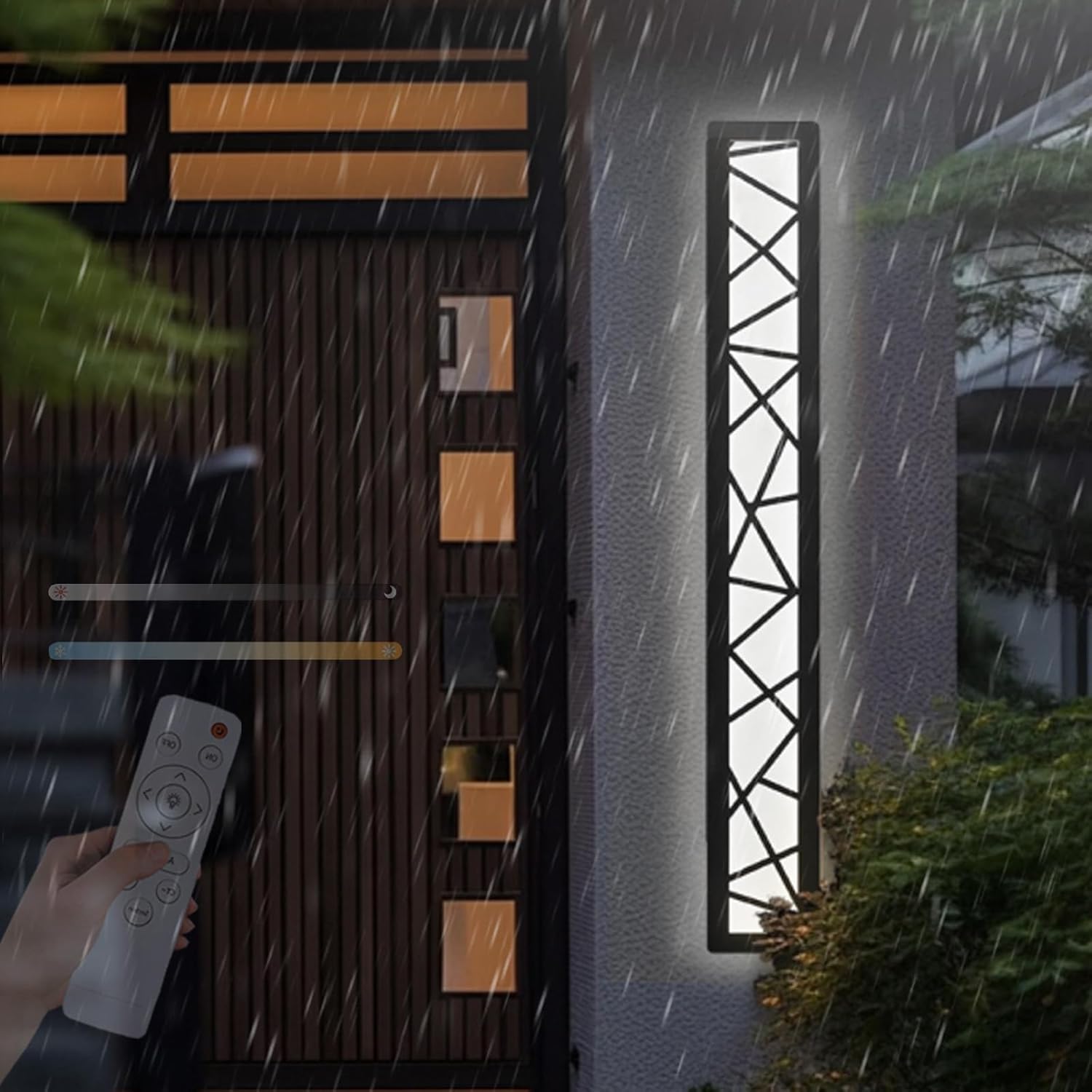 Amazon.com: LED Long Outdoor Wall Lights with Remote Control Wall Lamp ...