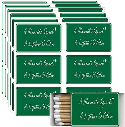 Amazon.com: YEWROXY 120 PCS Wedding Matchbook Stickers, 2.24"x1.41 ...