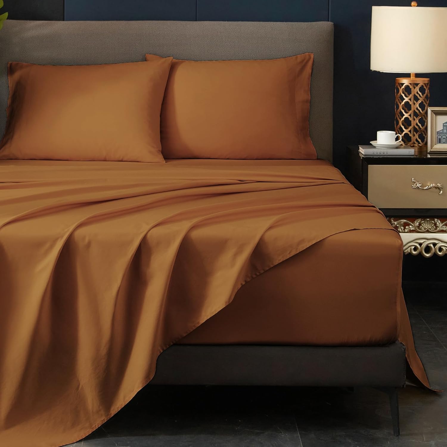 Amazon.com: HYPREST Extra Deep Pocket King Size Sheets Cooling, Cotton ...
