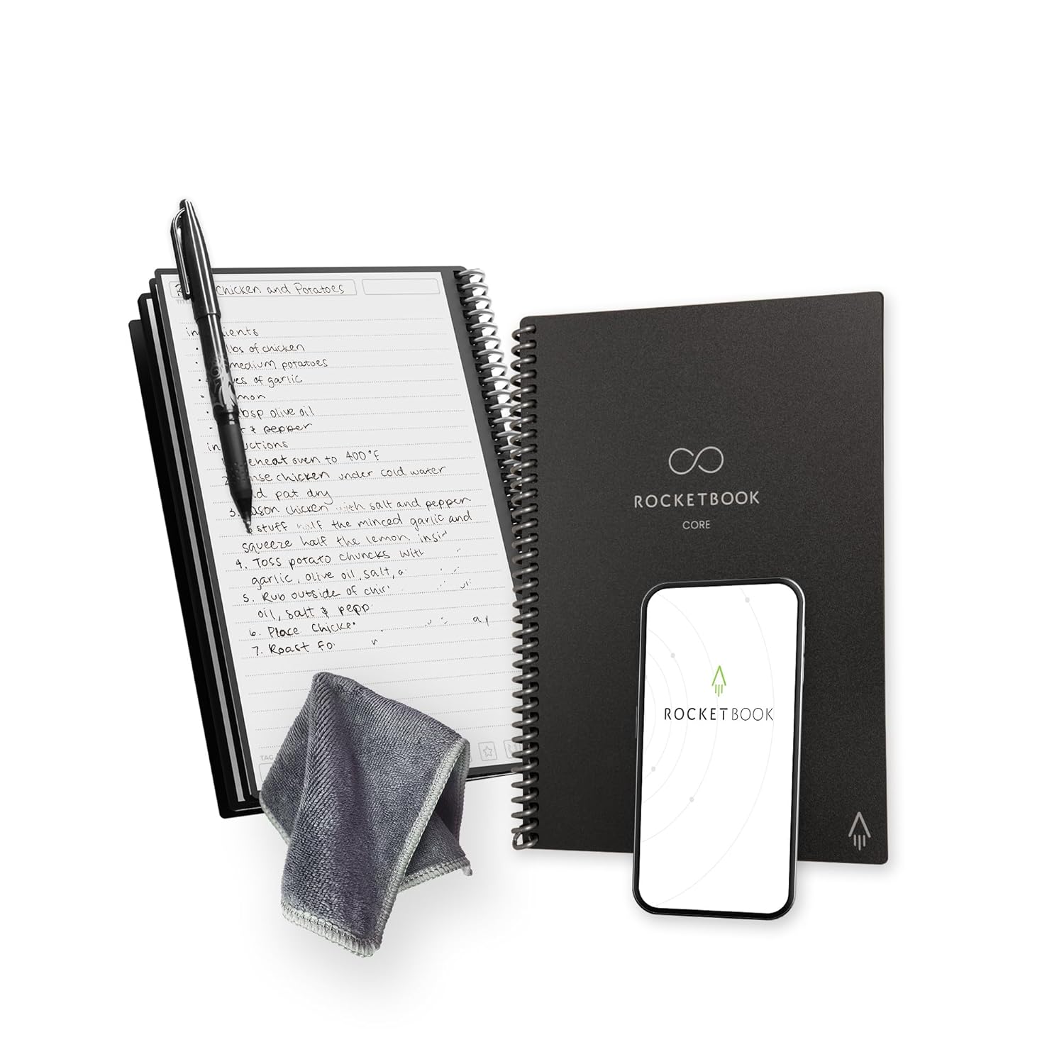 Rocketbook Smart Reusable Notebook - Lined Eco Friendly Notebook ...