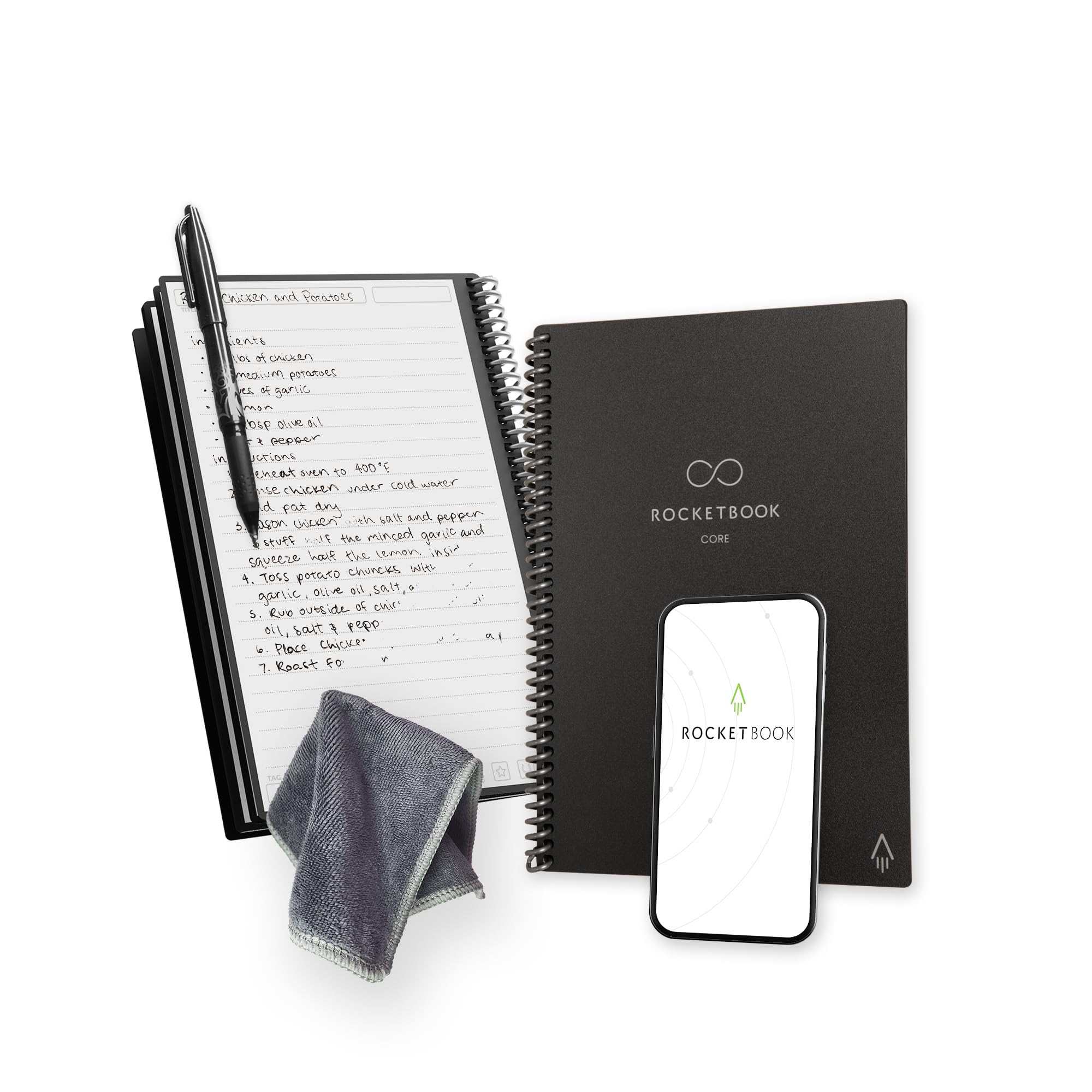 Rocketbook Core Reusable Smart Notebook | Innovative, Eco-Friendly ...