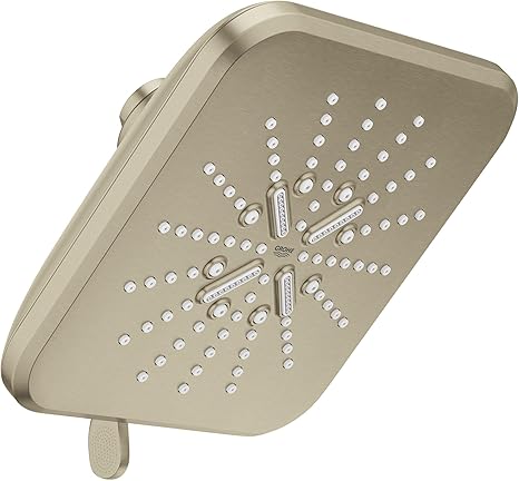 GROHE Rainshower Smart Active Showerhead 1.75 GPM - Square, Brushed ...
