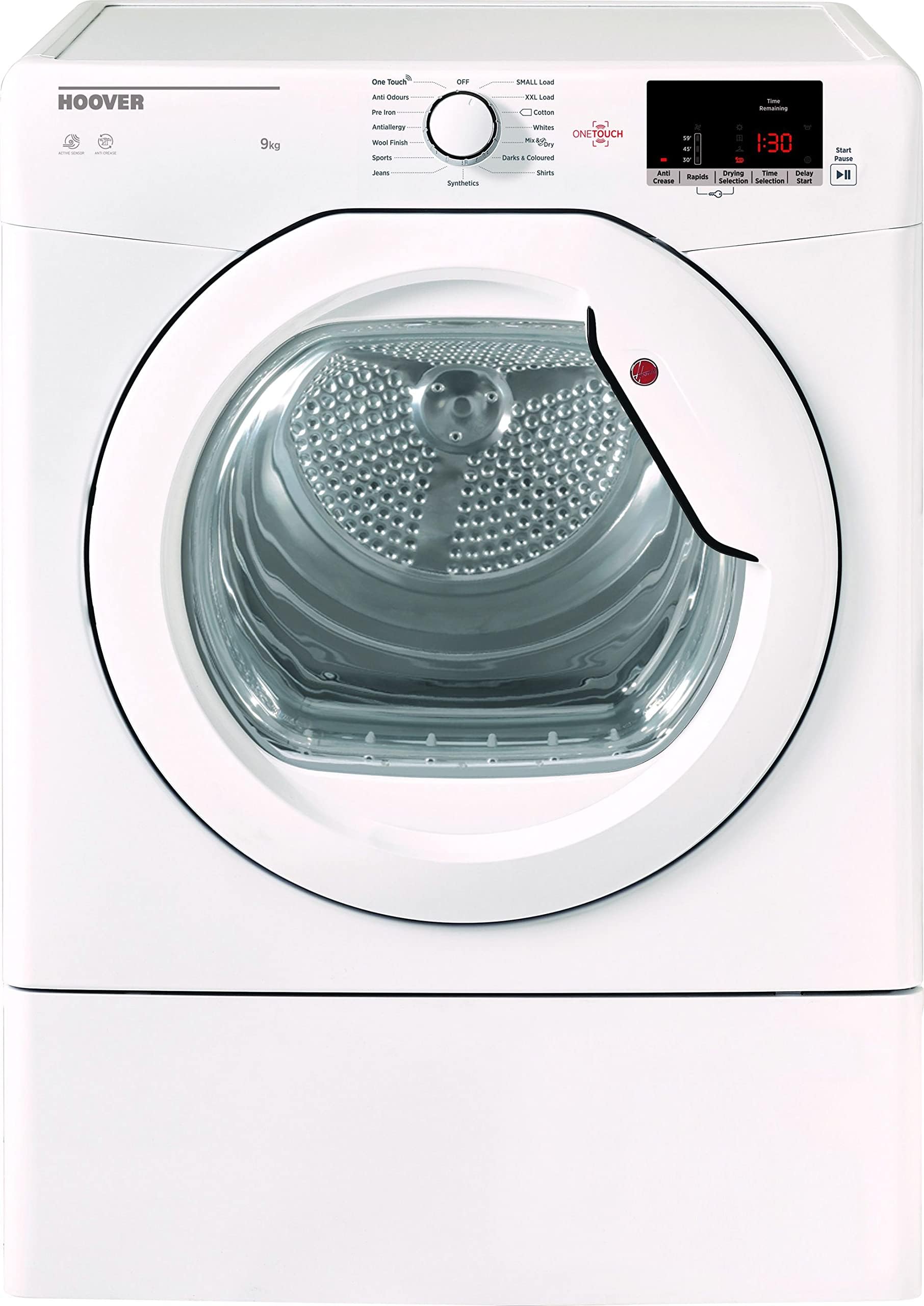 Hoover H-DRY 300 HLEV9DG 9Kg Vented Tumble Dryer - White - C Rated ...