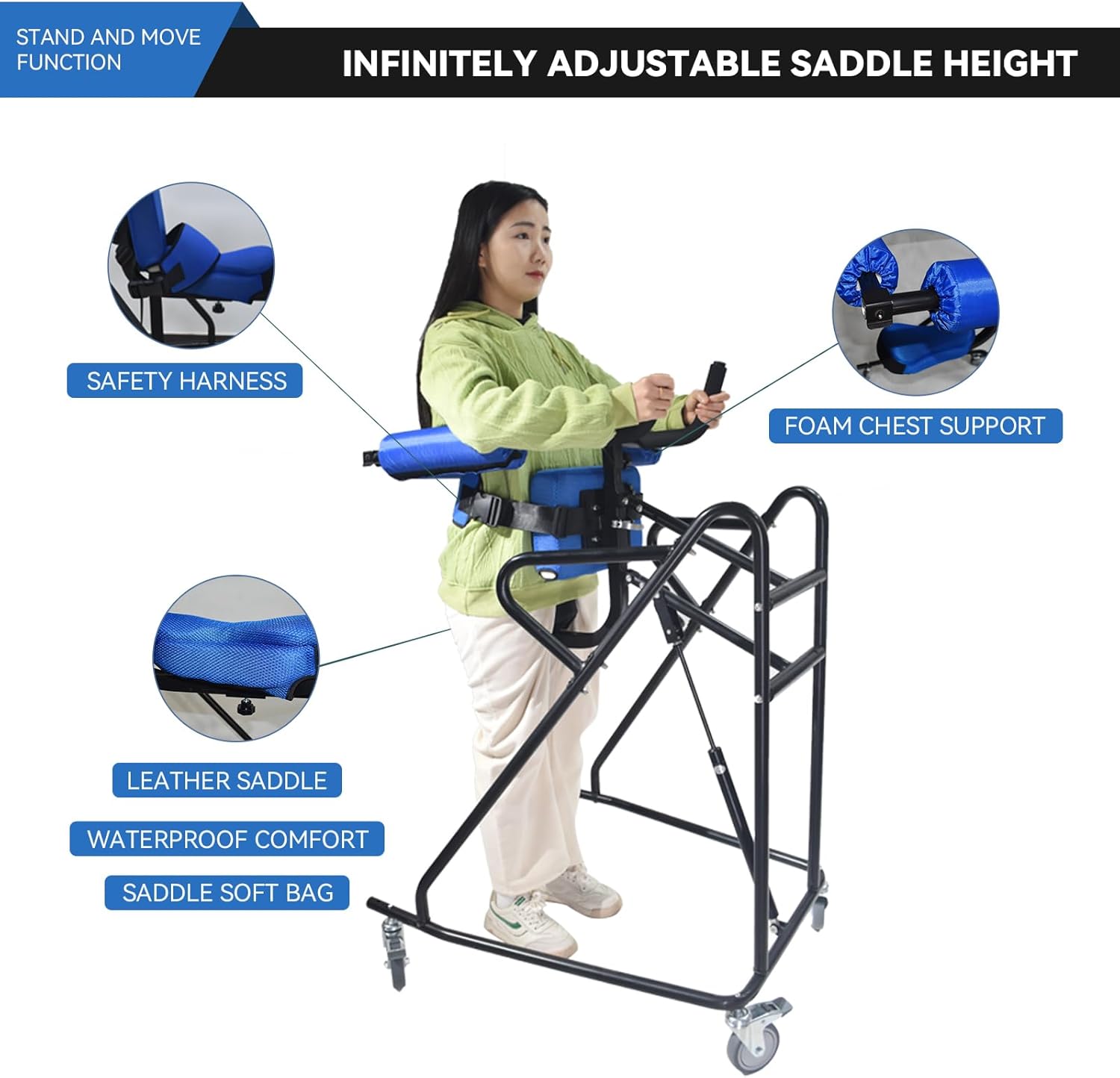 Adjustable Height Adult Standing Walker with 8 Philippines | Ubuy
