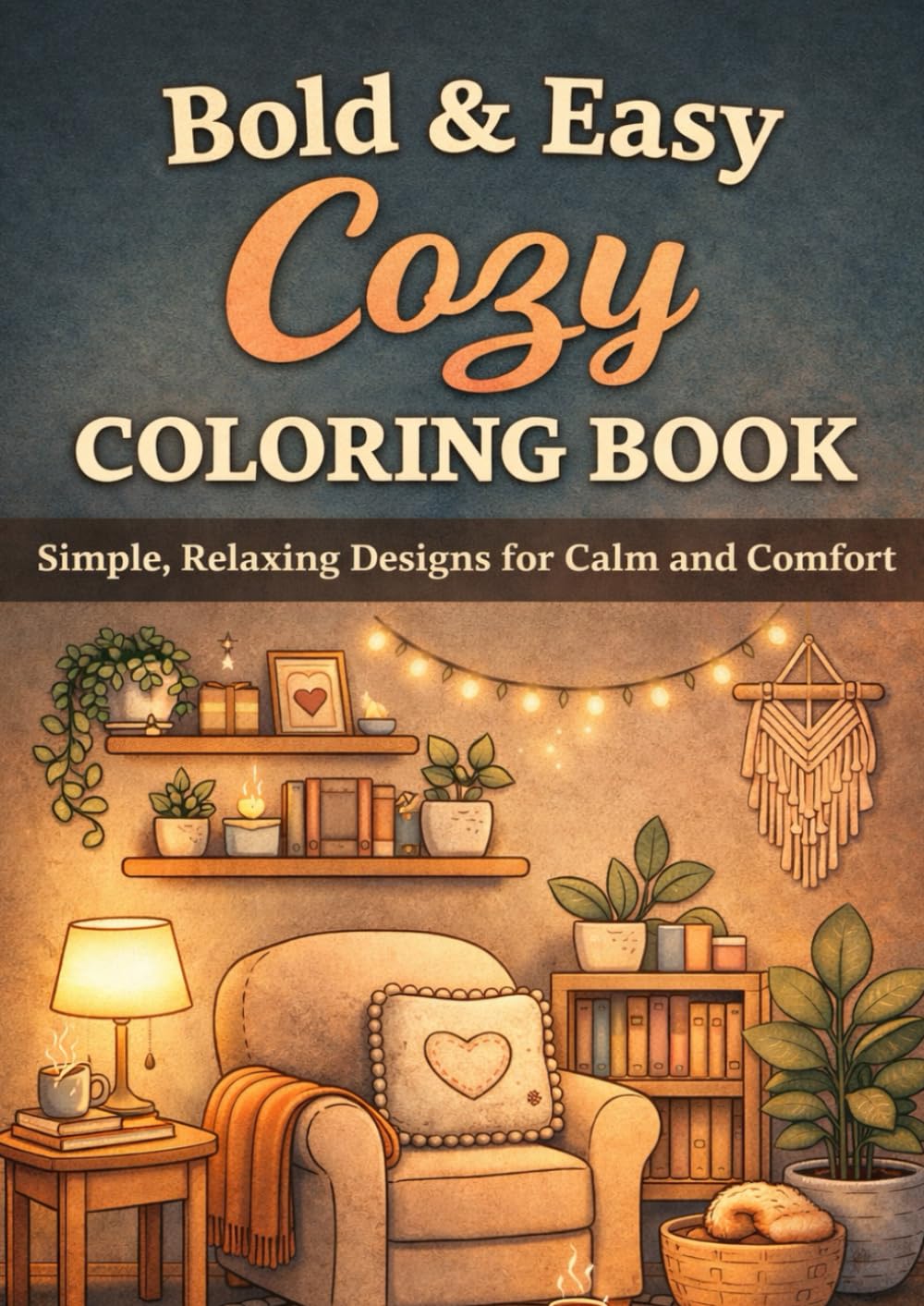 Bold & Easy Cozy Coloring Book: Simple, Relaxing Designs for Calm and ...