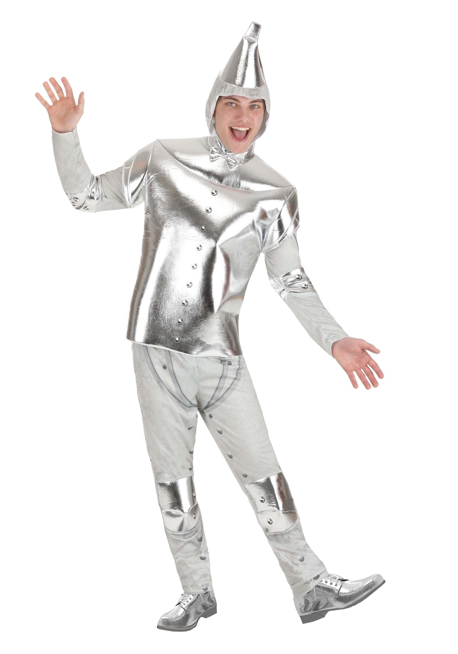 Amazon.com: Wizard of Oz Tin Man Costume for Men, Silver Metallic Tin ...
