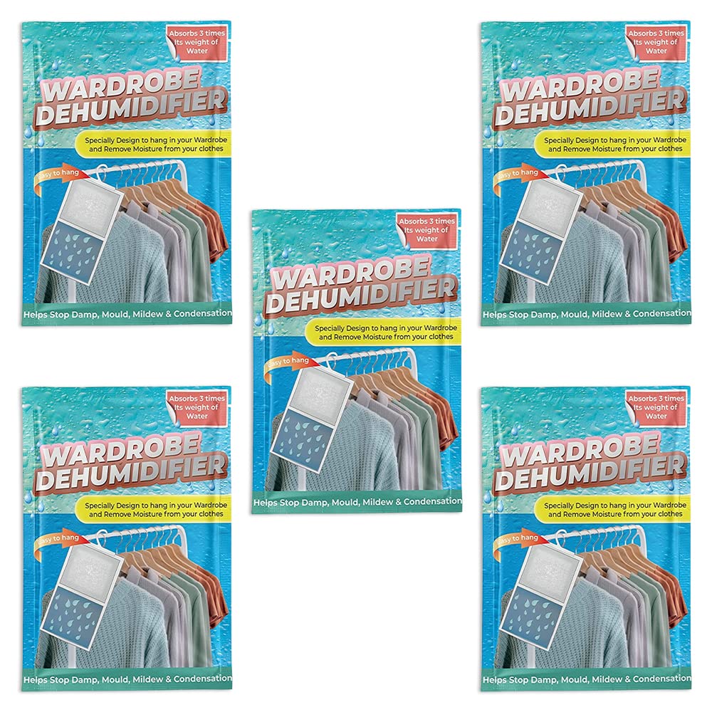 ACCURATE 210g Hanging Wardrobe Dehumidifier, Condensation Remover ...