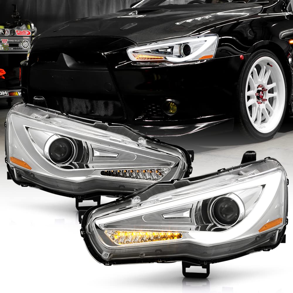 Buy KEEKPO - For 2008-2017 Mitsubishi Lancer Halogen Type Chrome LED ...