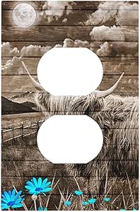 Highland Cow 1 Gang Outlet Covers Duplex Receptacle Decorative Wall ...