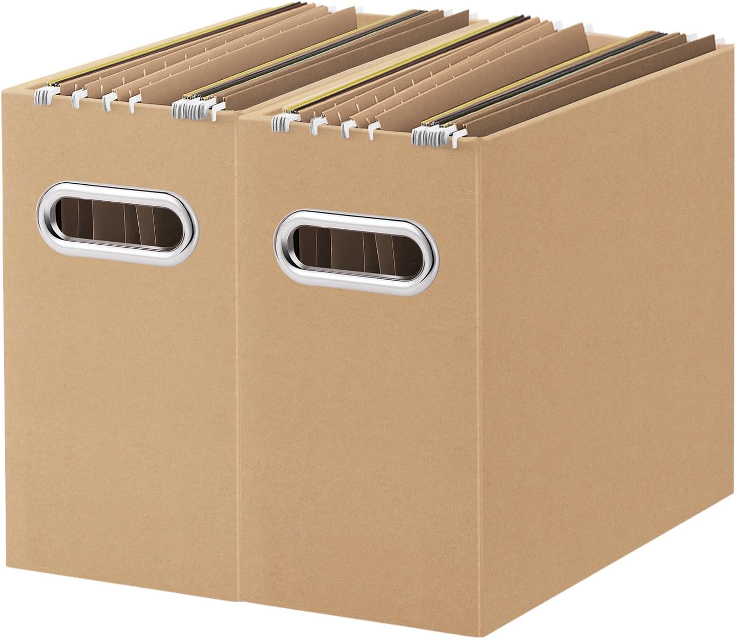 Amazon.com : Oterri File Organizer, 2 Packs Small Storage Box ...