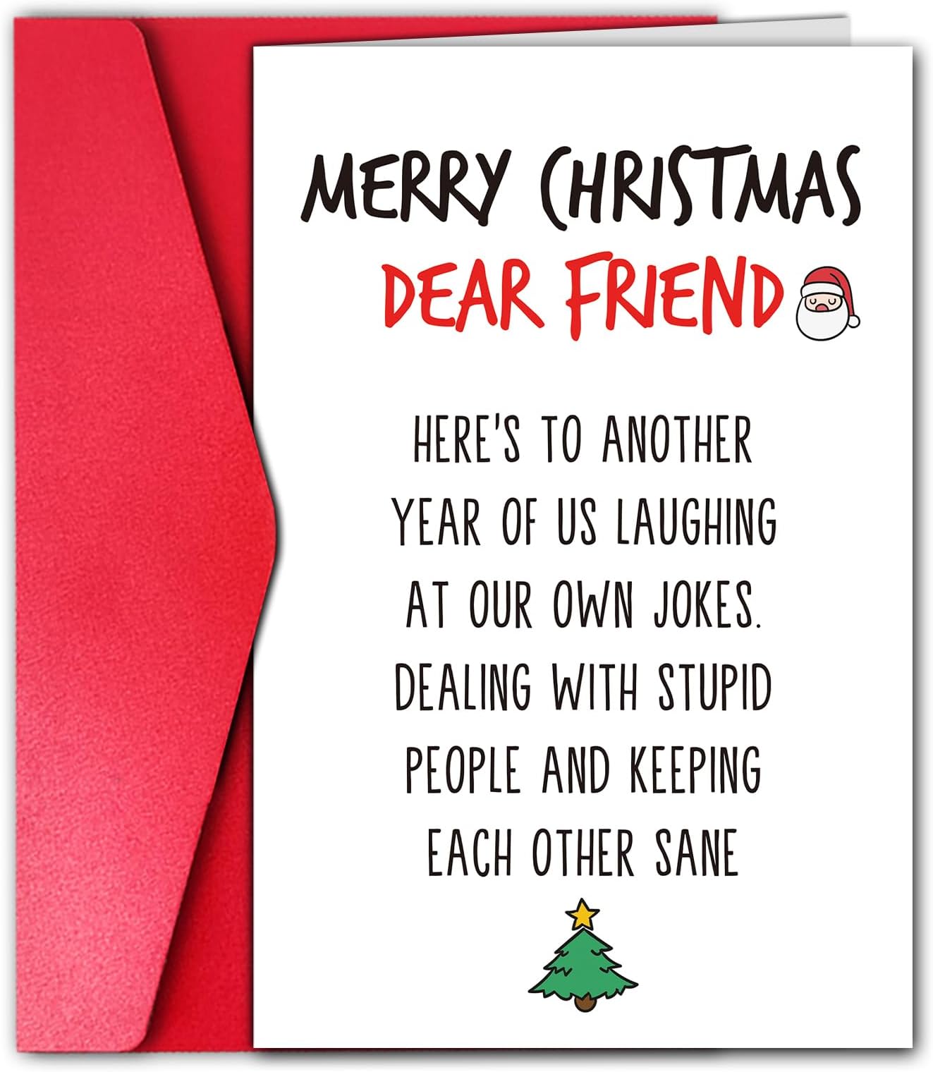 Amazon.com : GYYsweetus Merry Christmas Card for Best Friend, Coworker ...