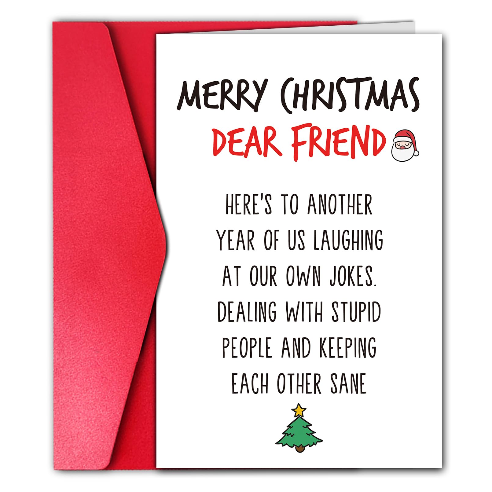 Amazon.com : GYYsweetus Merry Christmas Card for Best Friend, Coworker ...