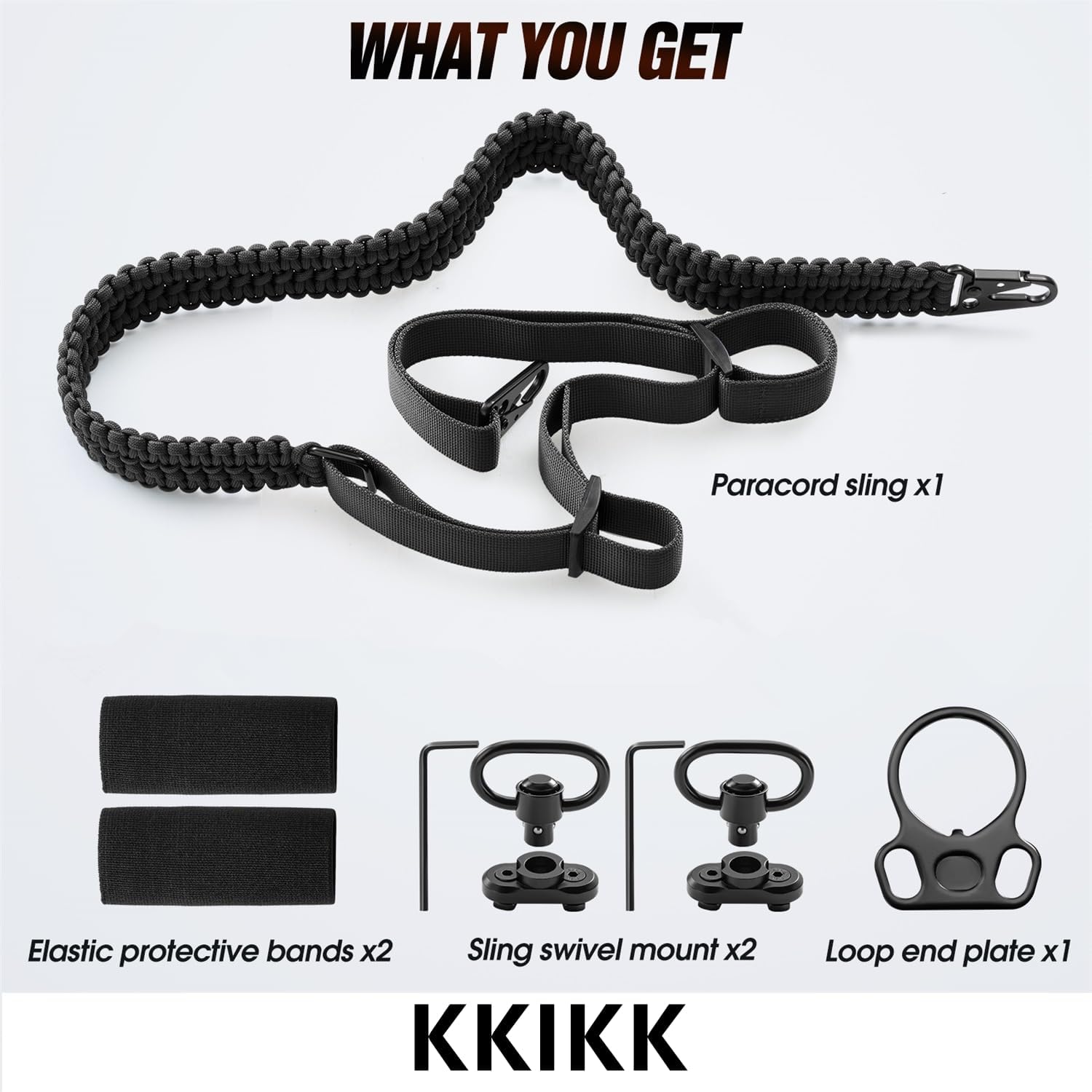 KKIKK Eslinga QD de 2 puntos, correa de paracaídas de dos puntos con ...