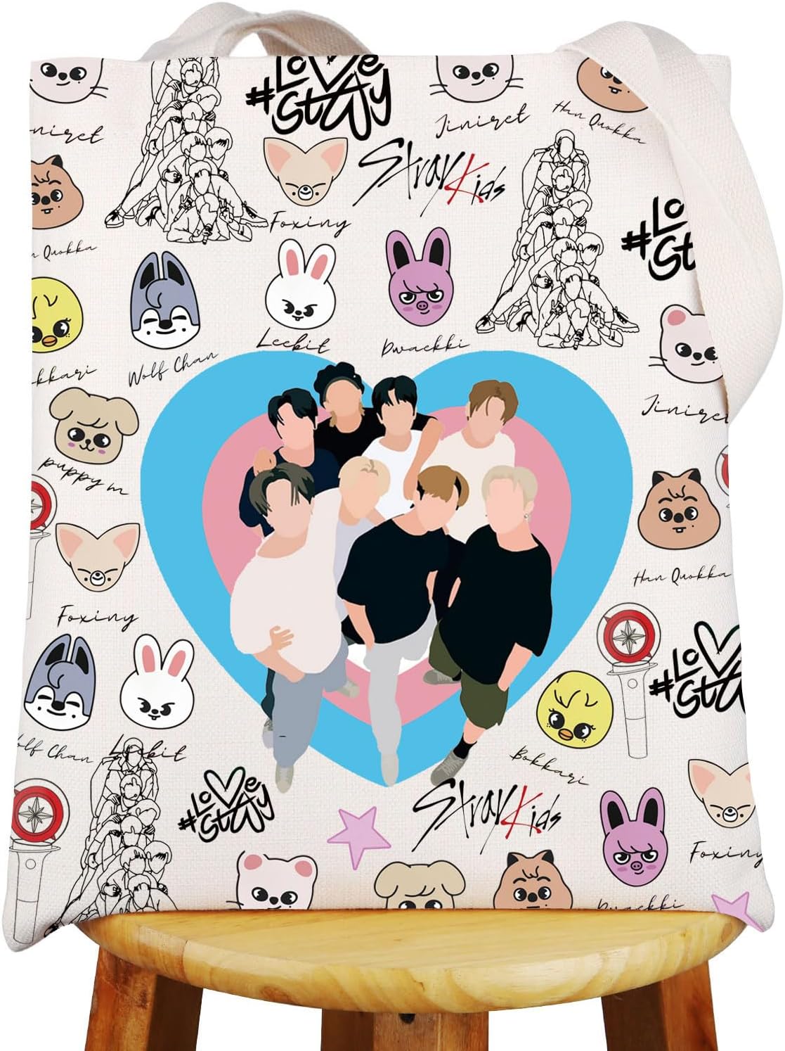 Amazon.com: JNIAP K-Pop SKZ Tote Bag K-Pop SKZ Gifts K Pop Lover Gifts ...