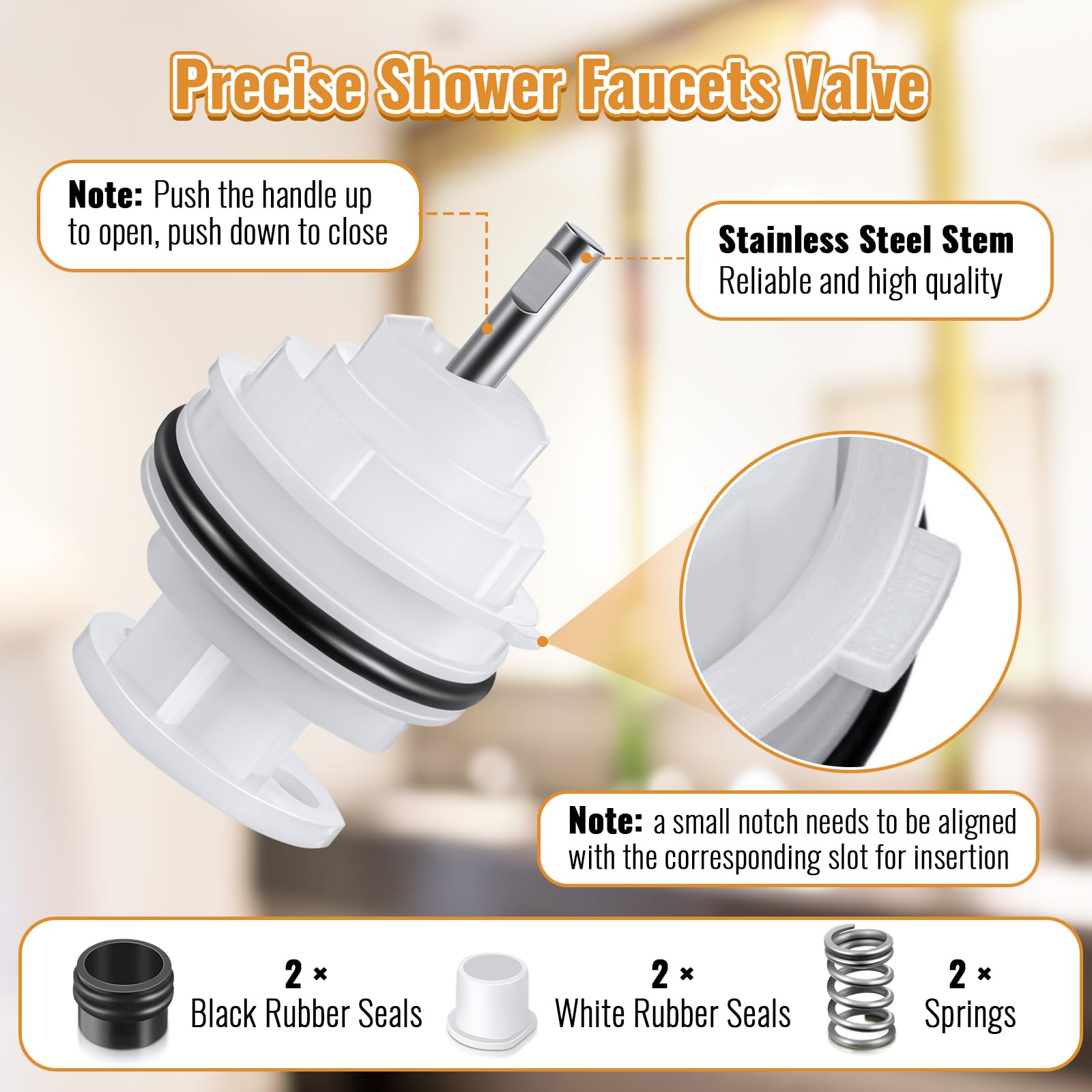 Snapklik.com : Enhon Shower Faucets Cartridge Replacement For V-6680 V ...