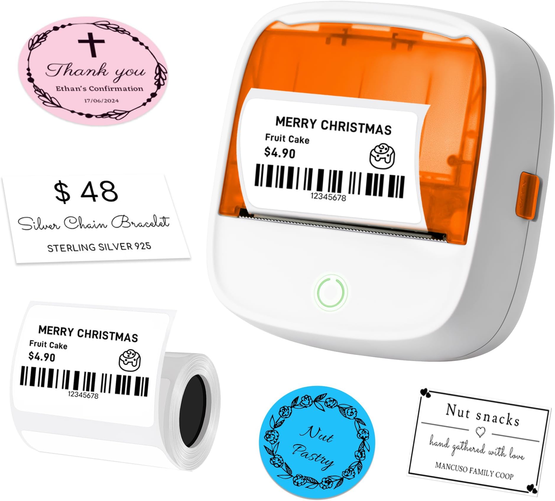 Amazon.com : TYPONOS P21 Label Maker Machine with Tape, Label Printer ...