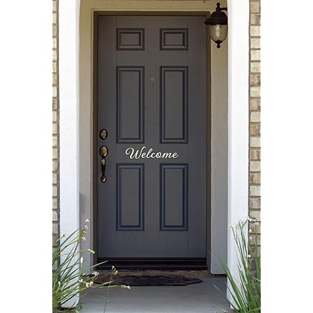 Amazon.com - BATTOO Welcome Door Vinyl Decal - Welcome Front Door ...