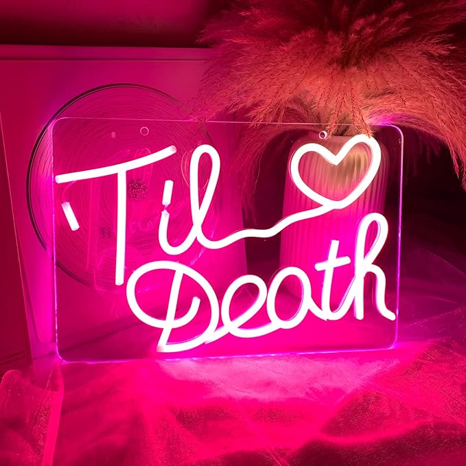 Neon Sign, 'Til Death Neon Sign for Wall Decor LED Neon Lights for ...