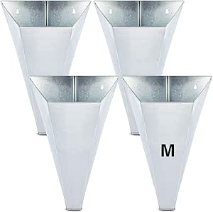 Amazon.com : Mumufy 4 Pcs Medium Galvanized Steel Poultry Restraining Cones Flat Back Funnel ...