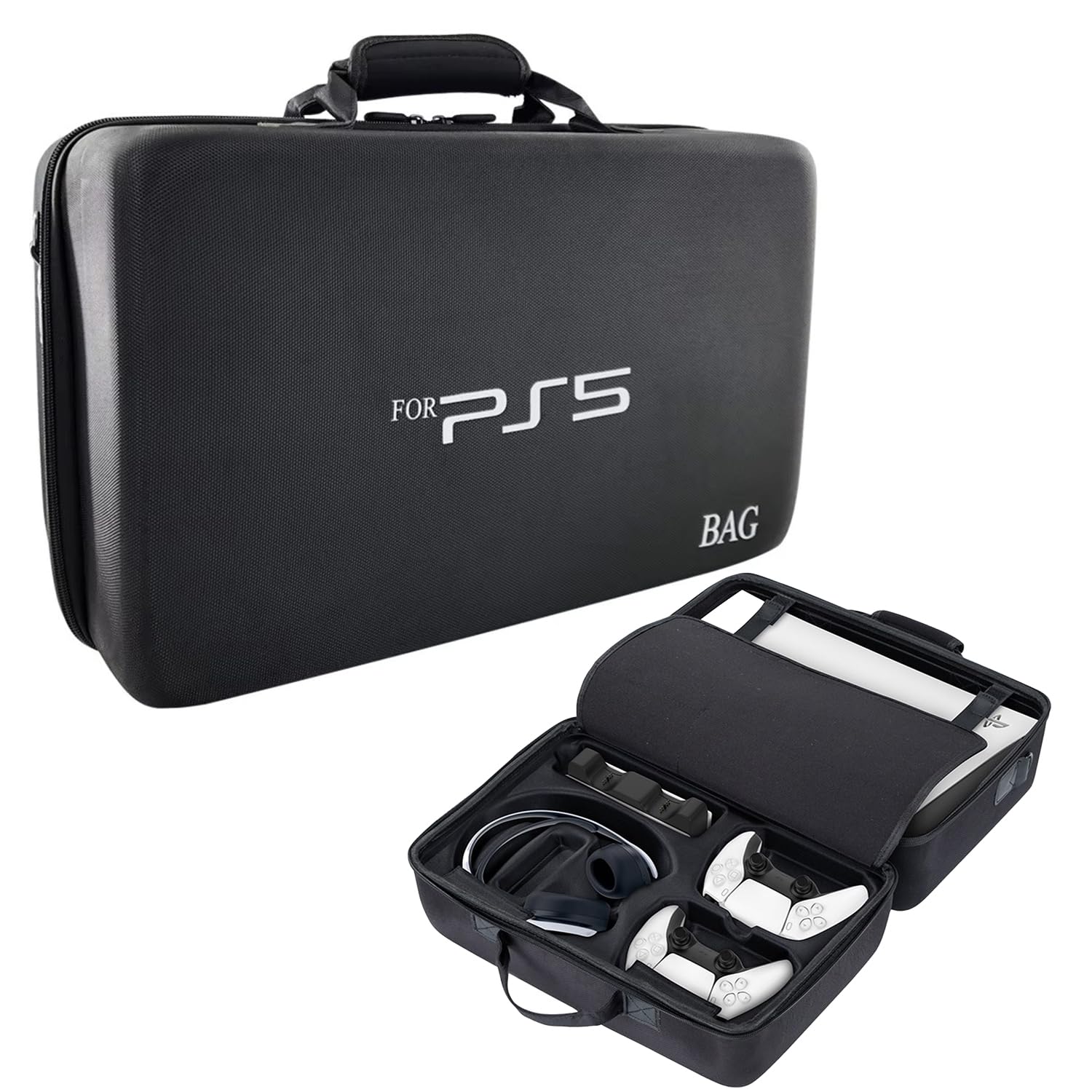 PSS PS5 Travel Bag Briefcase Hard Shell Carrying Case for PS5 Console ...