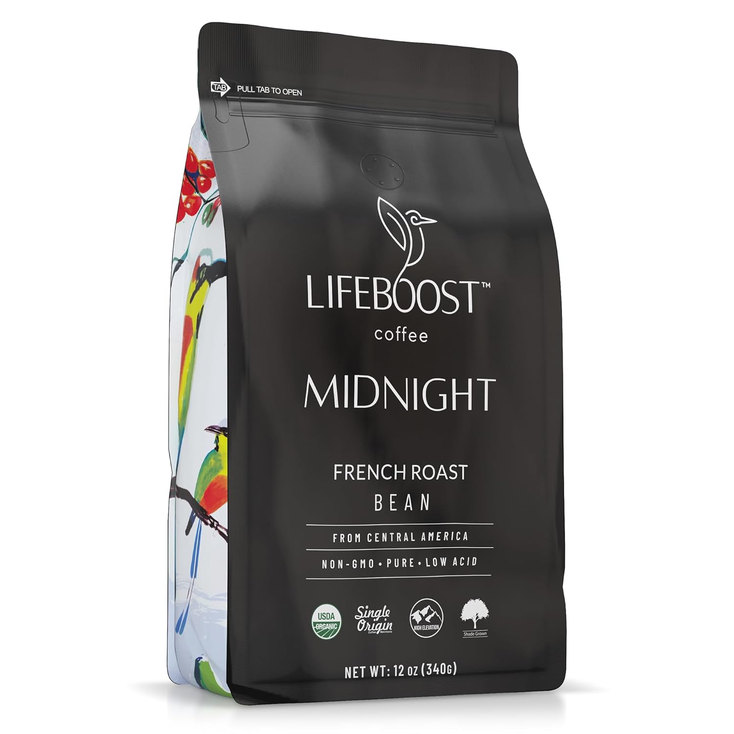 Amazon.com : Lifeboost Midnight French Roast Coffee Beans - Single ...