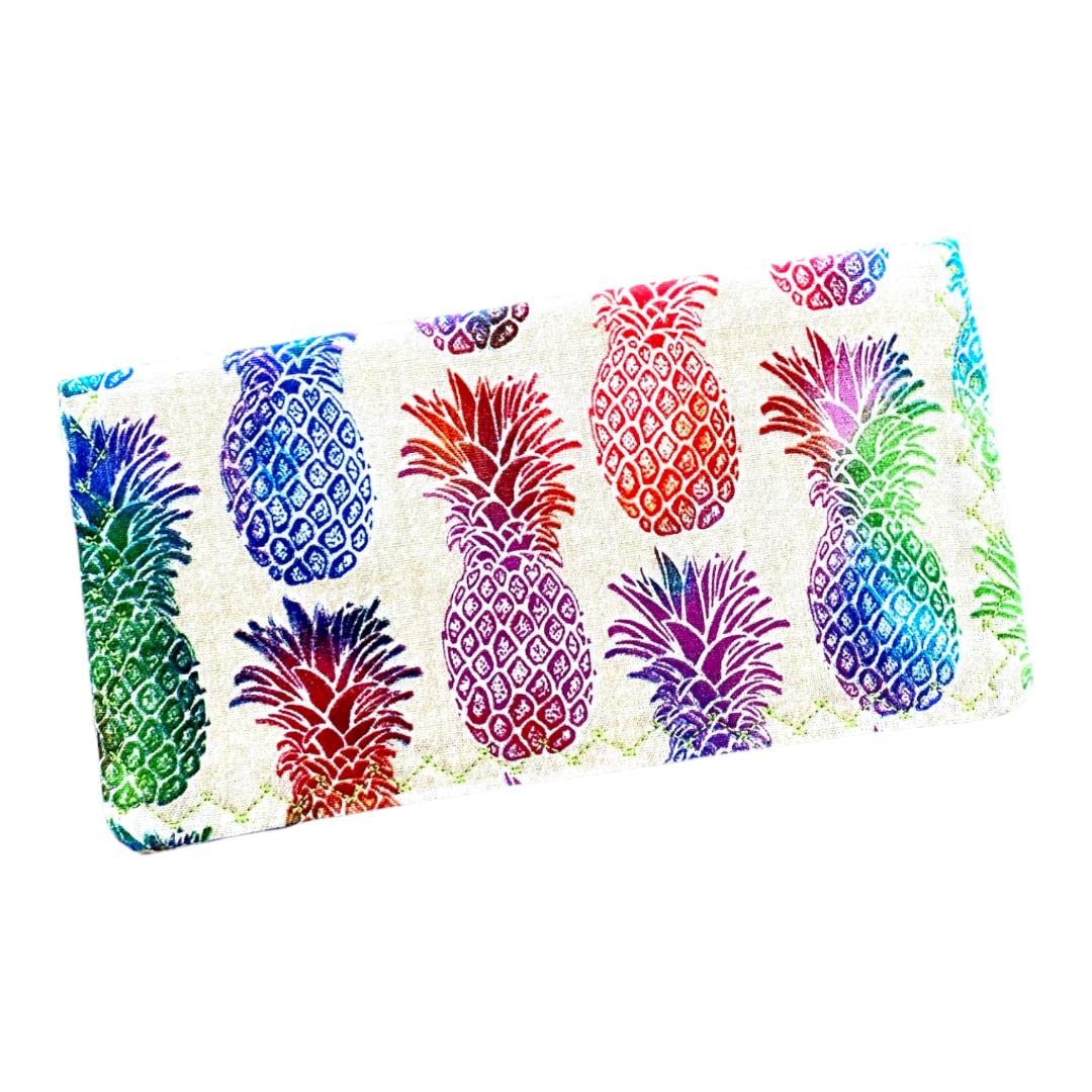 Amazon.com: Checkbook Cover - Billfold Wallet - Tropical Pineapple ...