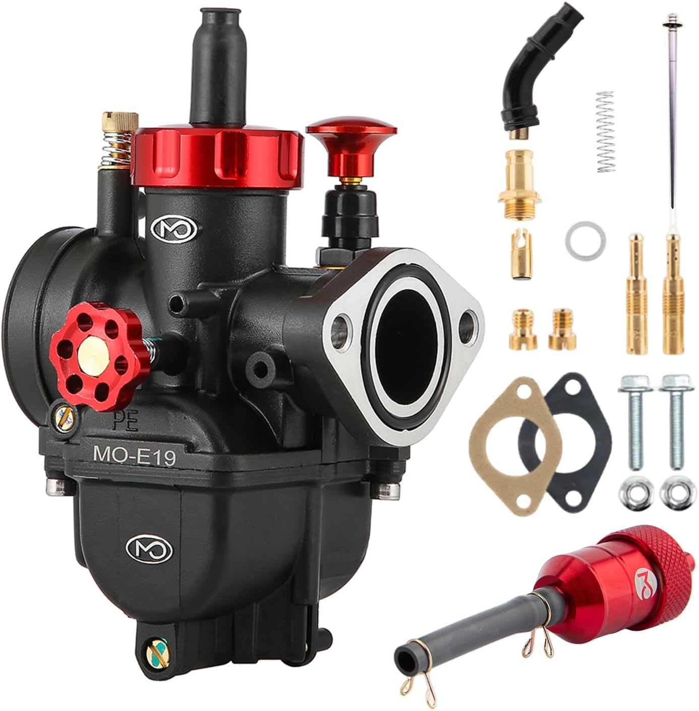 Amazon.com: PE19 Carburetor 19mm Carb with Carb jets for 100cc to 125cc ...
