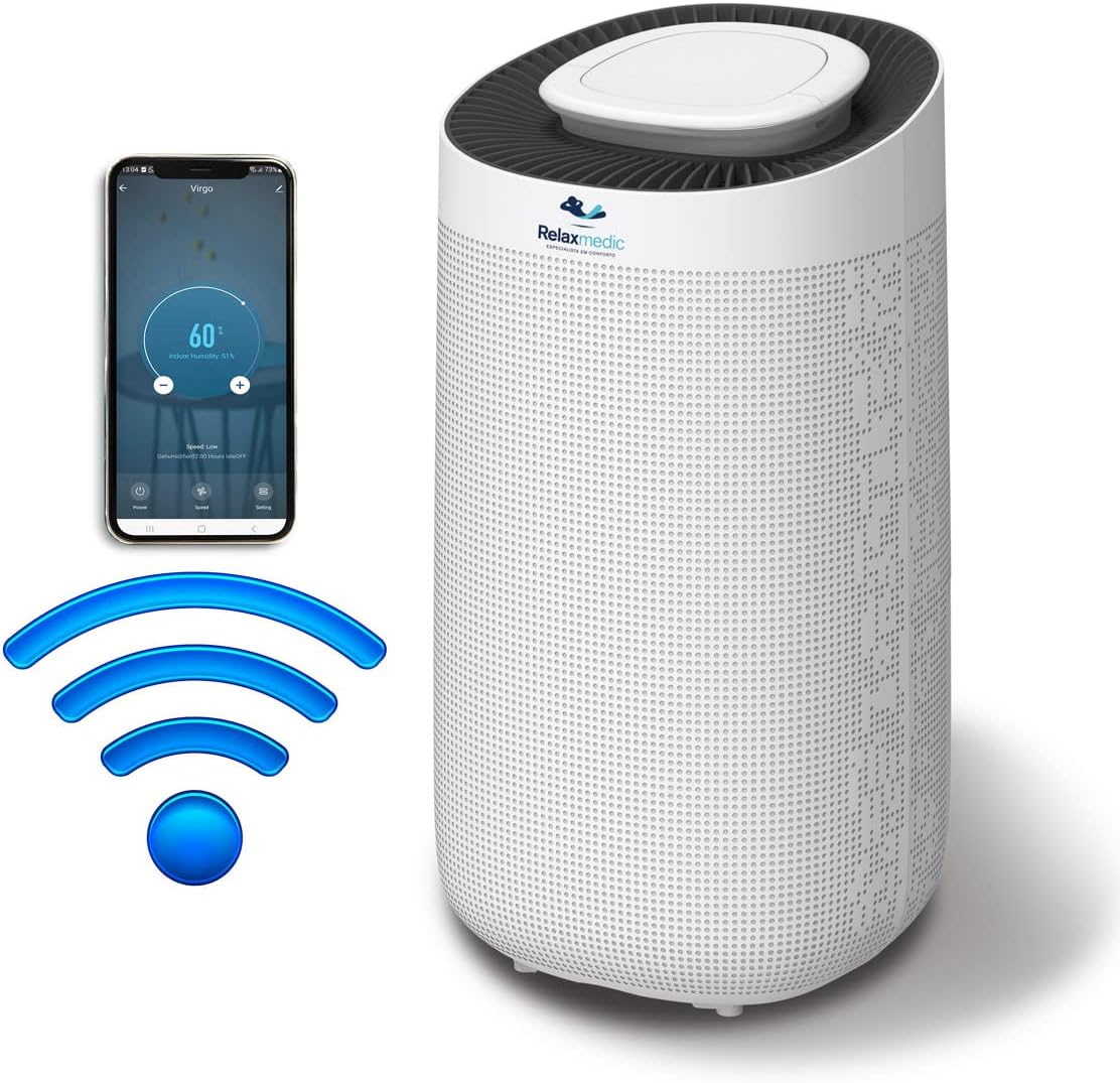 Desumidificador Purificador AR filtro HEPA Bivolt Relaxmedic : Amazon ...