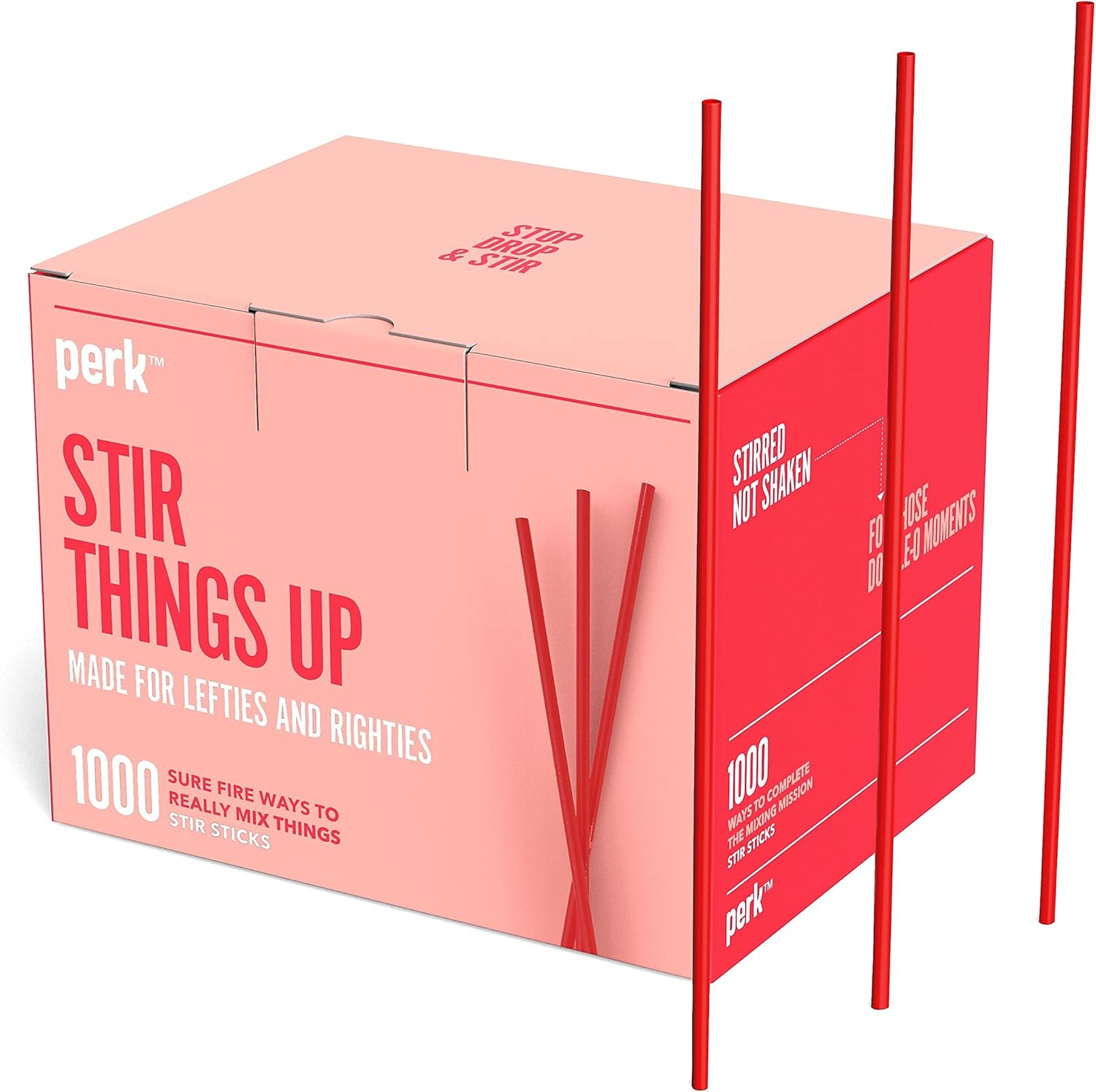 Amazon.com: Perk Red Plastic Stirrers, 3000/Carton (PK56402VS) : Home ...