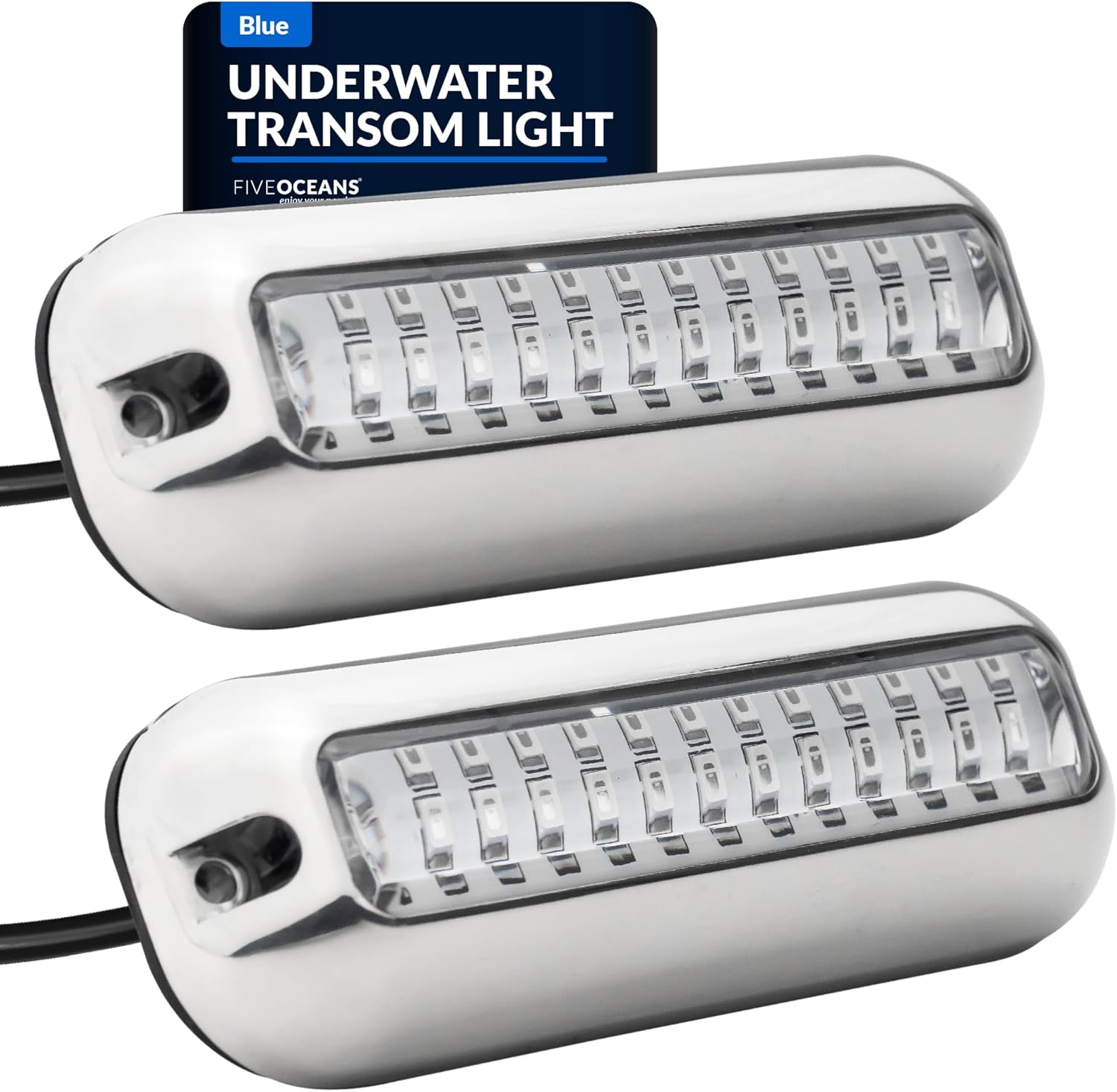 Blue Marine LED Boat Underwater Pontoon Transom Light, Waterproof, 2 ...