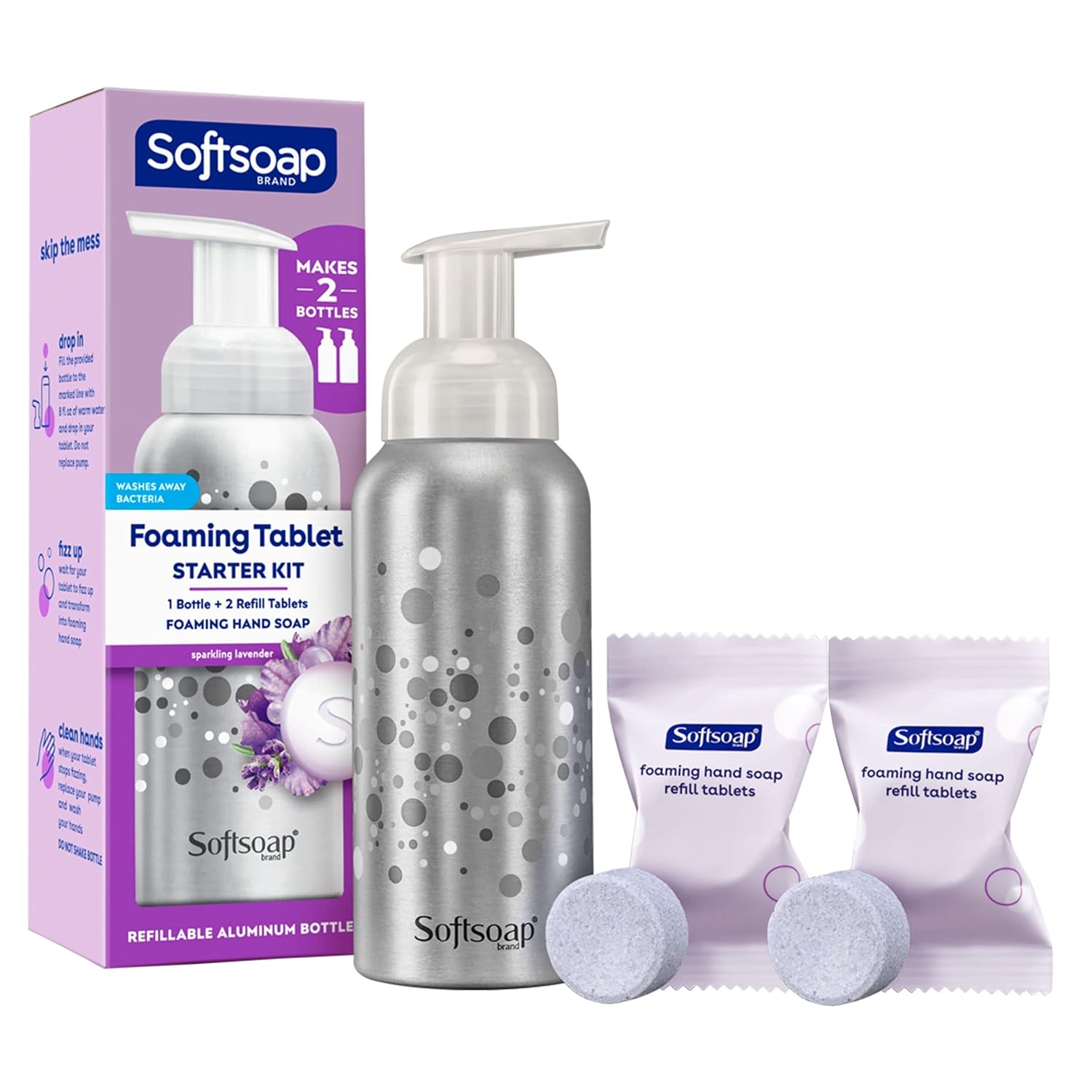 Amazon.com : Softsoap Hand Soap Tablets Sparkling Lavender, Starter Kit ...