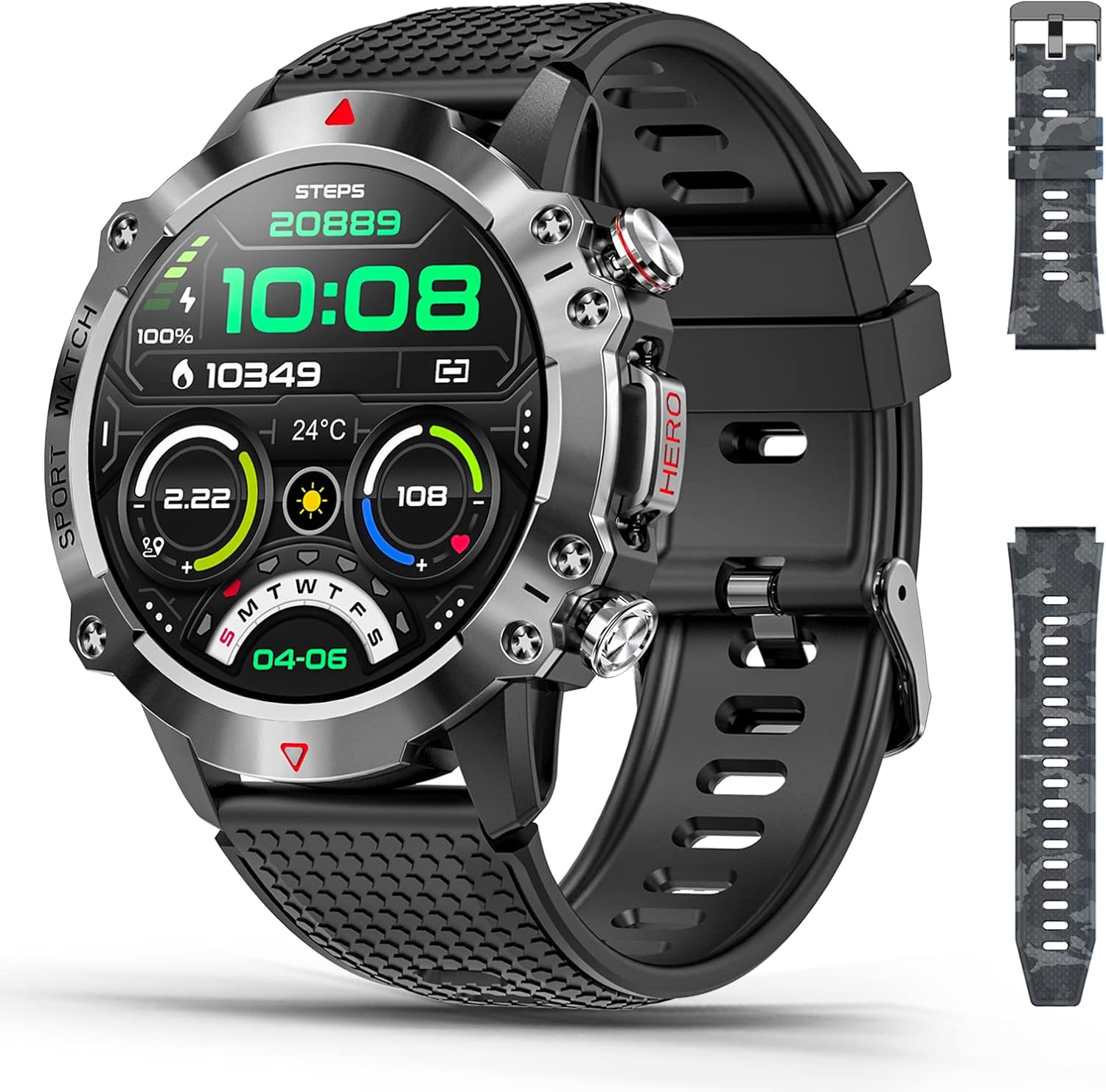 fremtudmy Smartwatch Herren Armbanduhr, 1,39 Zoll Fitness Tracker ...