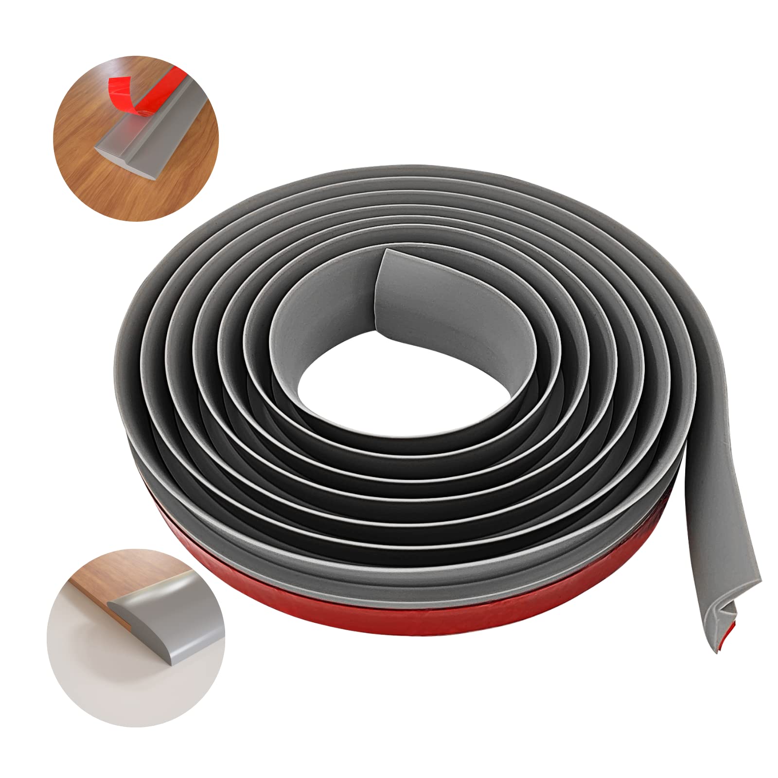 Snapklik.com : COUKIU 10 FT PVC Floor Transition Strip, Peel And Stick ...