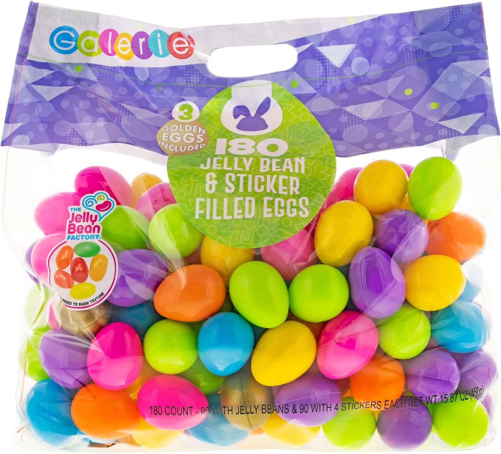 Amazon.com : Prefilled Candy Easter Eggs with Jelly Beans and Stickers ...