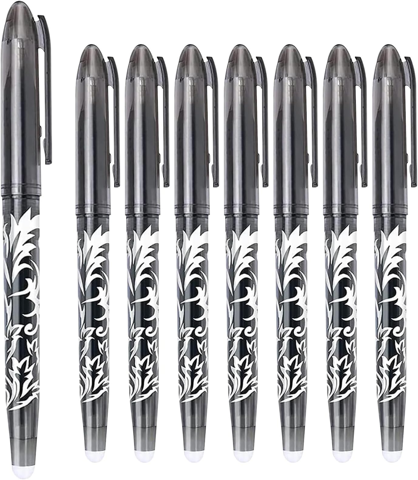 Erasable Pens Black, 8 Pcs 0.5mm Black Ink Eraser Rollerball Pens ...