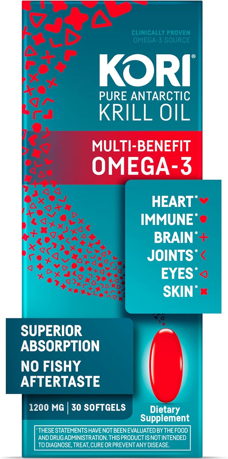 Amazon.com: Kori Krill Oil Omega 3 Supplement, Antarctic Krill Oil with ...